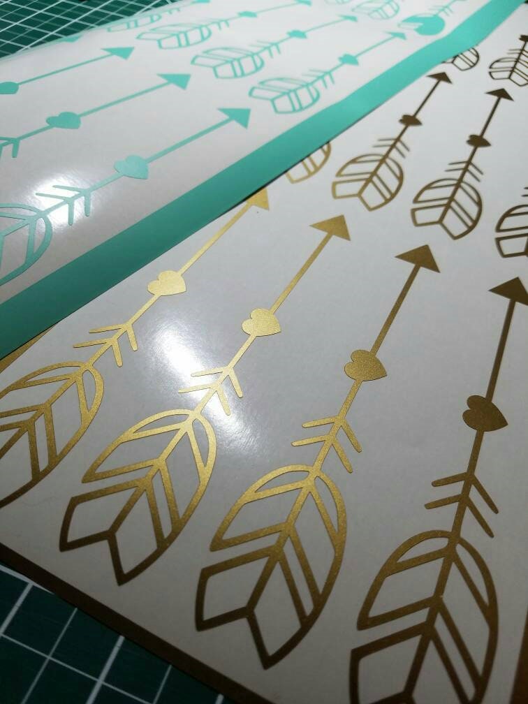 Arrow Wallpaper- Arrow Vinyl Decals- Removable Wallpaper- Gold Arrow ...