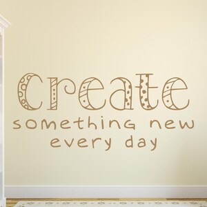 Create Something Wall Decal - Craft Room Sign - Craft Room Decor ...