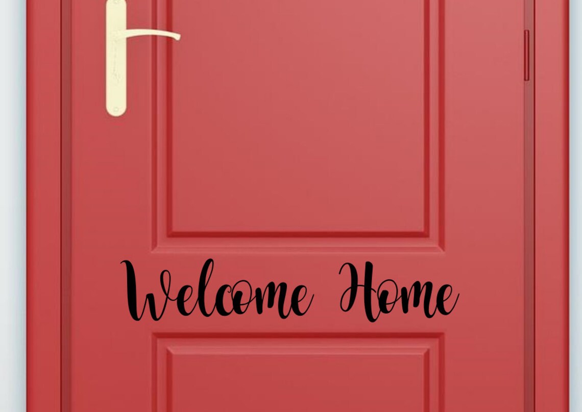 Welcome door decal welcome home decal door welcome sticker | Etsy