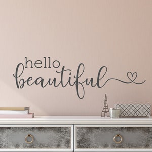 Hello Beautiful Decal - Hello Beautiful Mirror Decal - Hello Beautiful ...