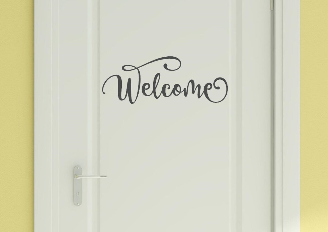 Welcome Wall Decal- Welcome Wall Sticker- Welcome Vinyl Decal- Welcome ...