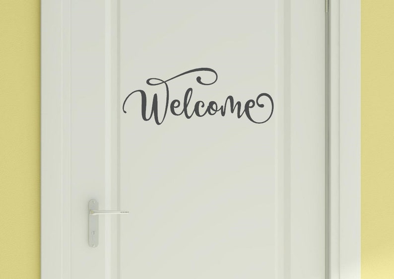 Welcome Wall Decal Welcome Wall Sticker Welcome Vinyl Decal | Etsy