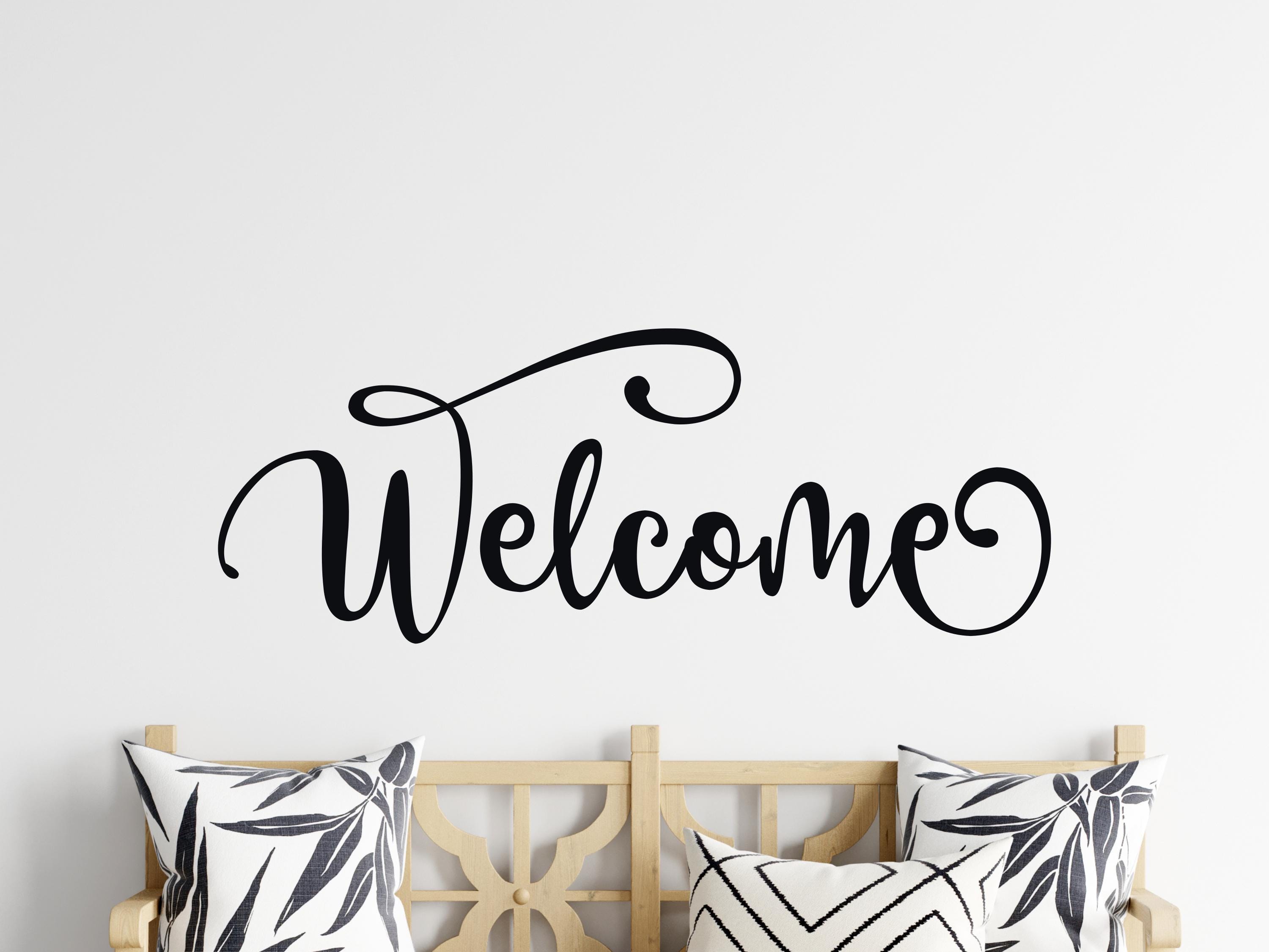 Welcome Wall Decal- Welcome Wall Sticker- Welcome Vinyl Decal- Welcome ...