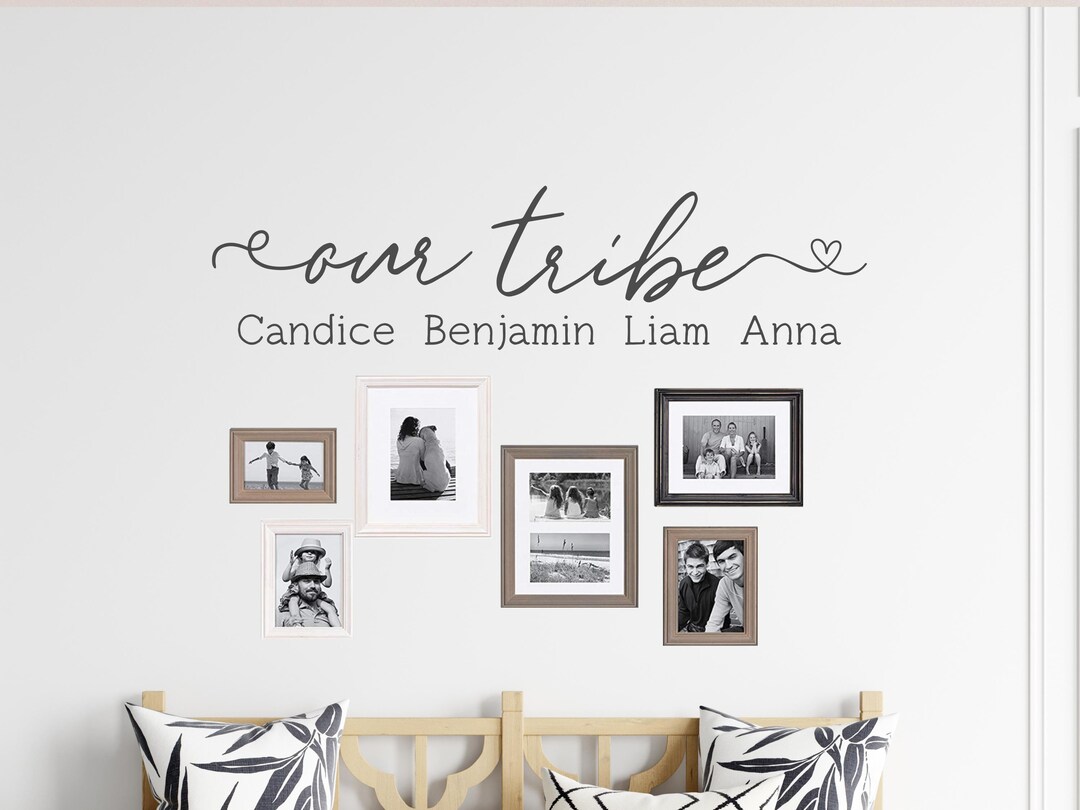Our Tribe Wall Decal - FRAMES NOT INCLUDED - Photo Collage Wall Decal ...