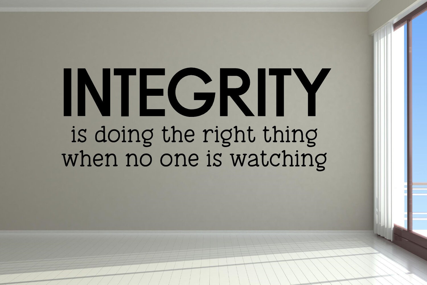 Integrity Wall Decal Integrity is Doing the Right Thing When - Etsy