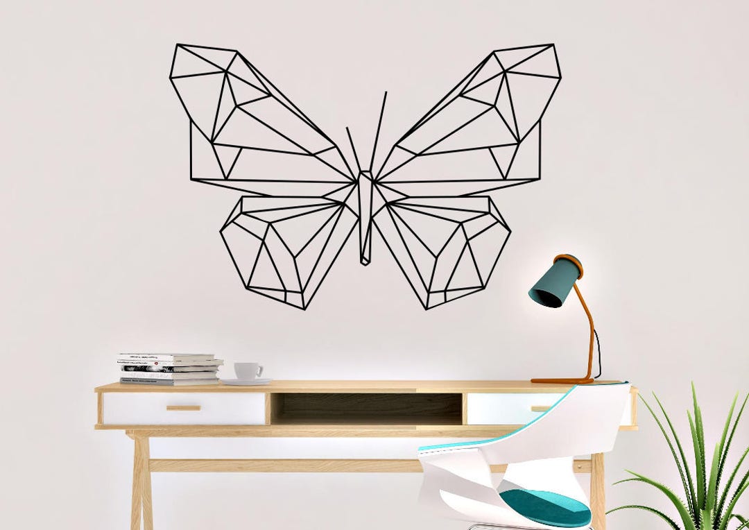 Butterfly Wall Decal- Geometric Butterfly- Geometric Decal- Geometric ...