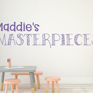 Masterpieces Wall Decal - Art Display Decal - Children's Art Display ...