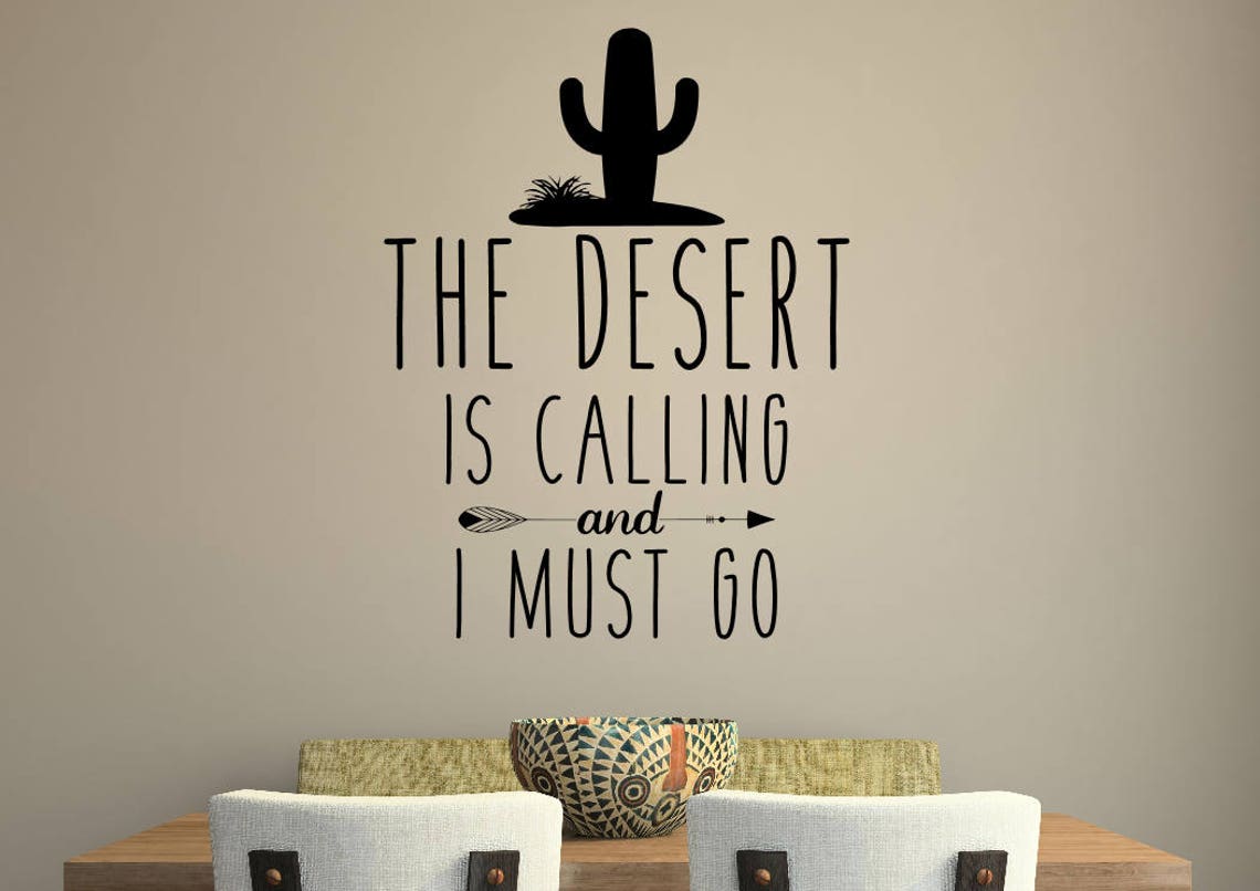Desert Wall Decal - Desert Wall Art - Desert Wall Decor - Desert Decal ...