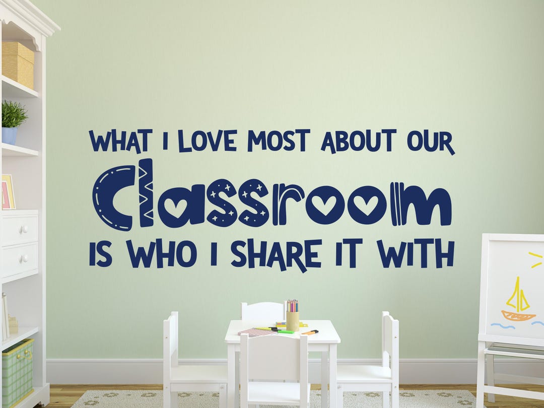Classroom Wall Decal: What I Love Most - Teacher Decor - Etsy