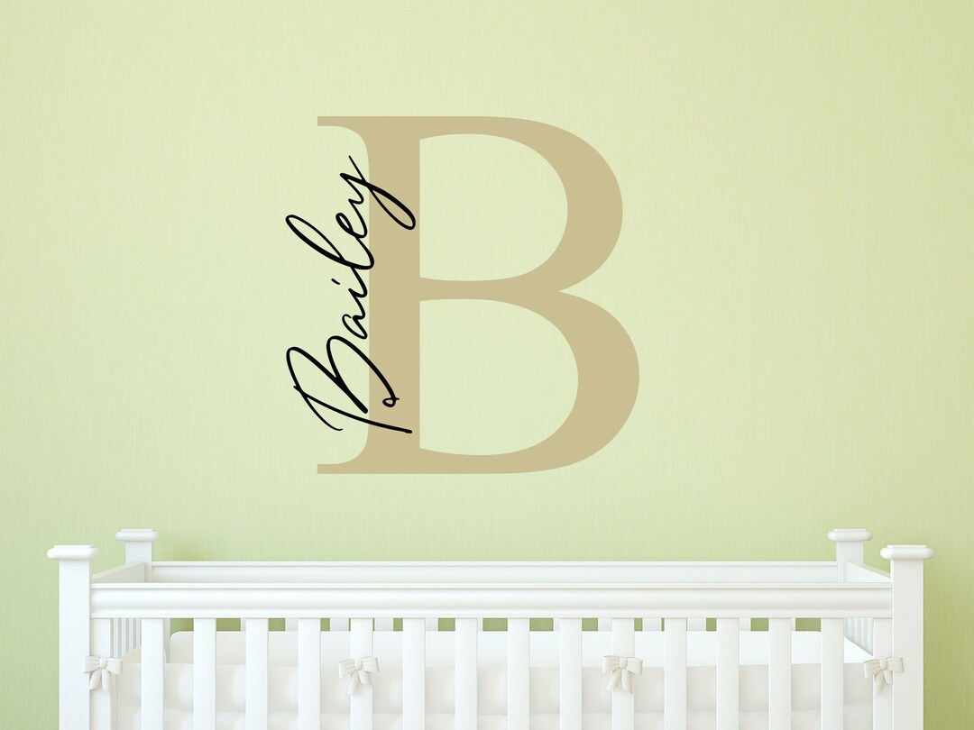 Initial Decal - Letter Wall Decal - Boho Baby Name Decal - Boho Letter ...