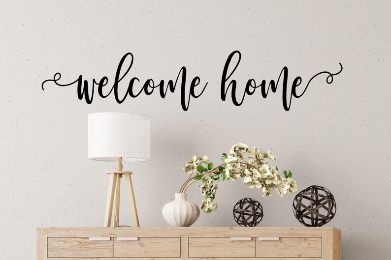 Welcome Home Wall Decal Welcome Home Decal Welcome Home Door - Etsy