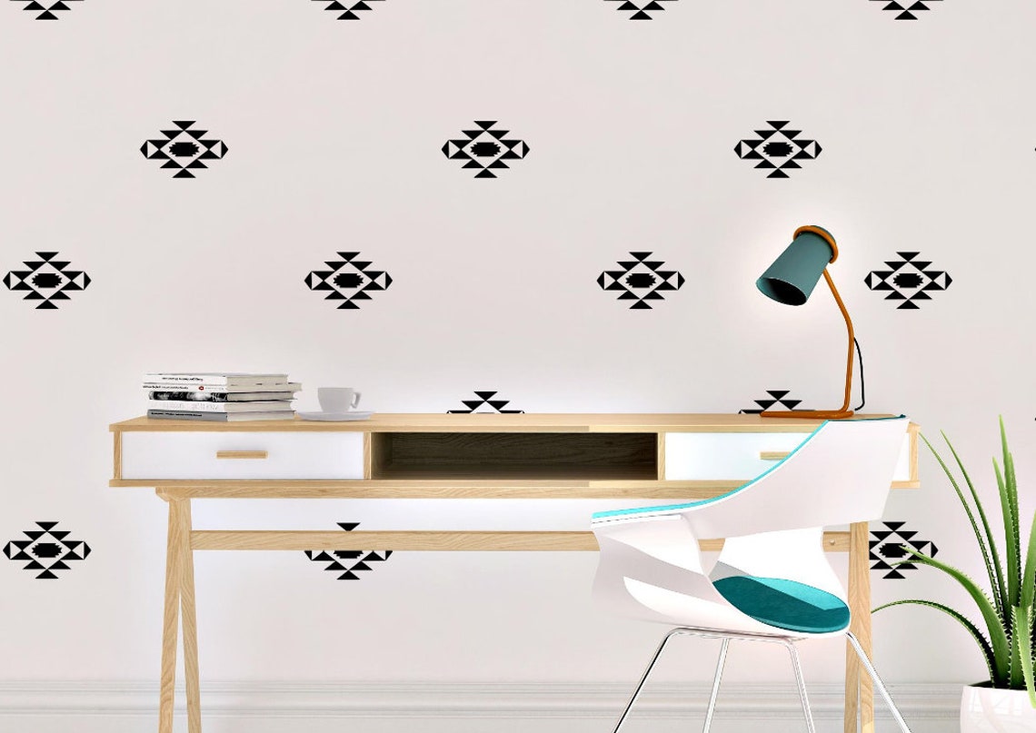 Aztec Wall Decals Aztec Wallpaper Aztec Wall Stickers Aztec - Etsy