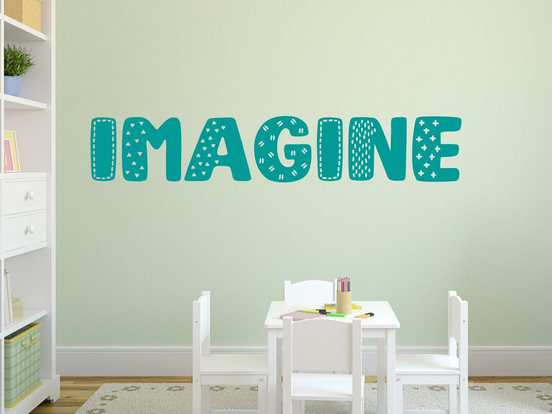 Imagine Wall Decal - Playroom Wall Decal - Imagine Decal - Playroom ...