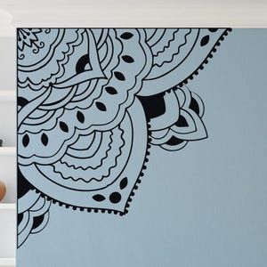 Quarter Mandala Wall Decal, Mandala Vinyl Decal, Quarter Mandala Wall ...