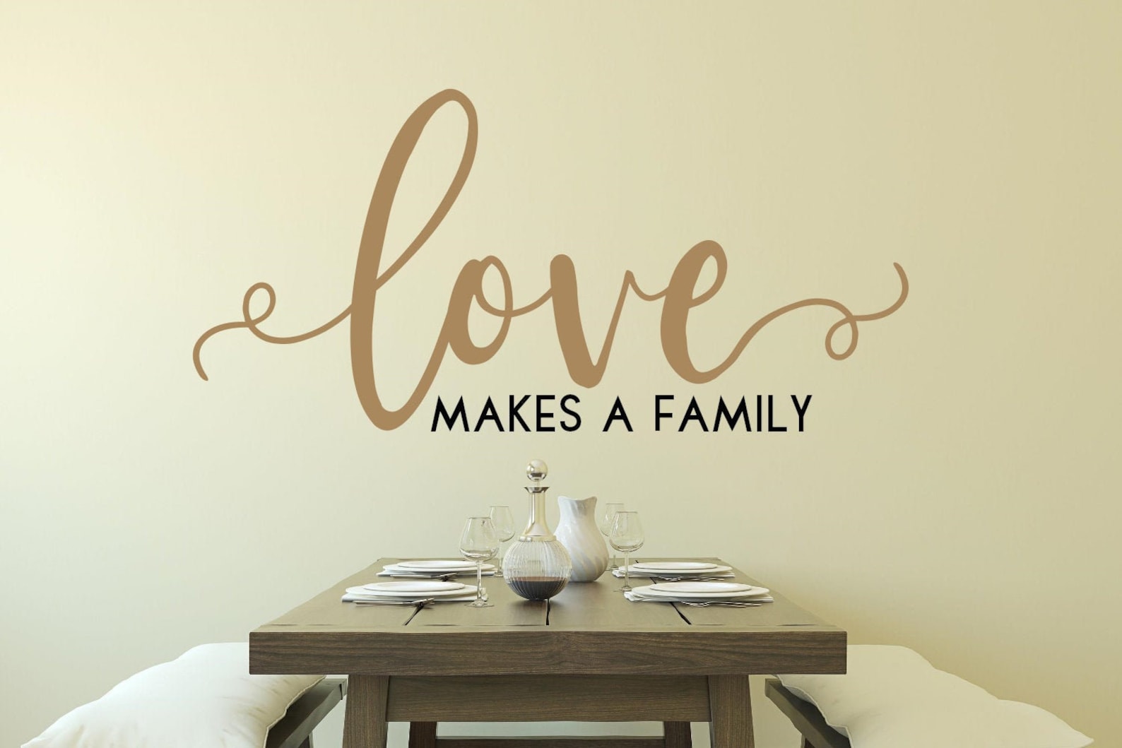 Love Makes a Family Wall Decal - Family Wall Decal - Love Wall Decal ...