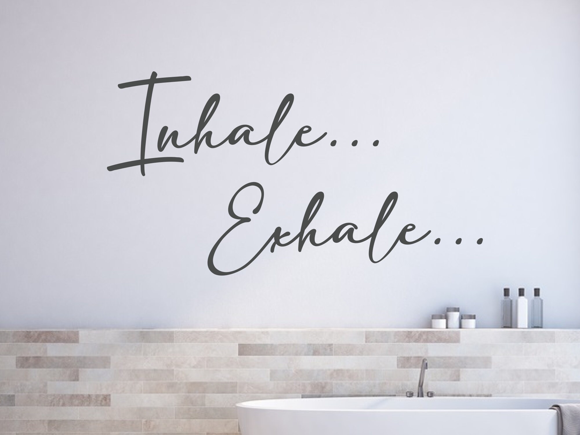 Inhale Exhale Wall Decal Inhale Exhale Decal Yoga Wall | Etsy