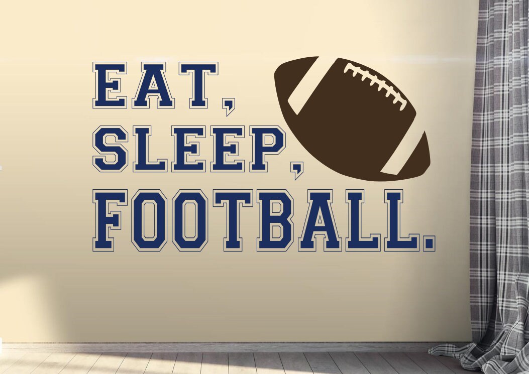 Football Wall Decal Football Vinyl Decal Football Wall | Etsy