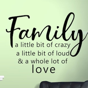 Family a Little Bit of Crazy Funny Family Quote Family a - Etsy
