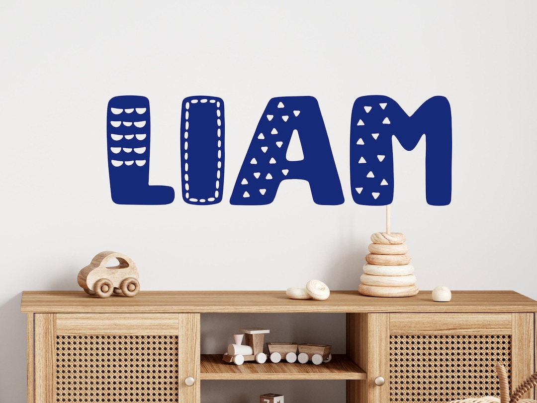 Name Wall Decal Kids - Fun Name Wall Decal- Name Decal Kid's Room ...