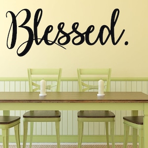 Blessed Wall Decal - Blessed Wall Art - Grateful Wall Decal - Blessed ...