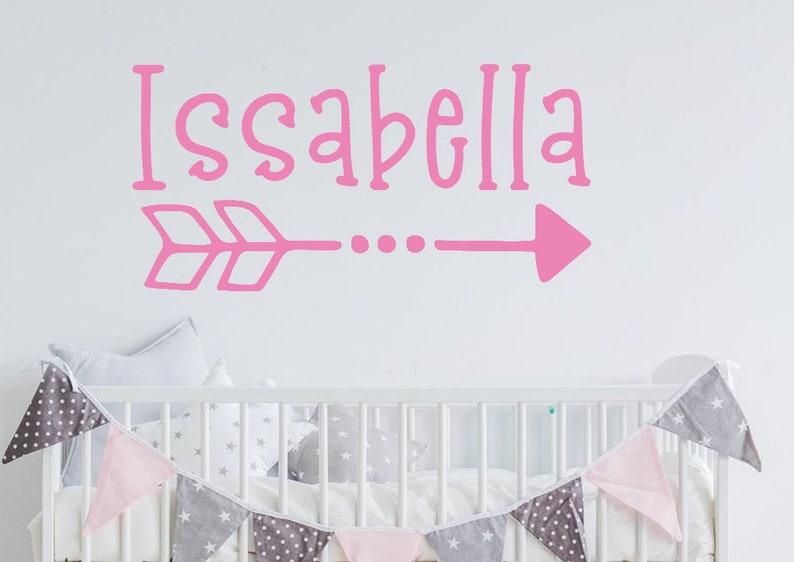Arrow Name Wall Decal Arrow Name Vinyl Custom Name Wall - Etsy