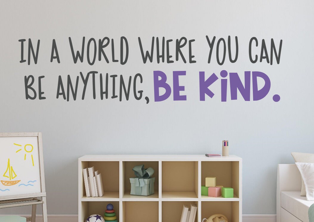 Be Kind Decal - Be Kind Wall Decor - Be Kind Wall Decal - Kindness Wall ...