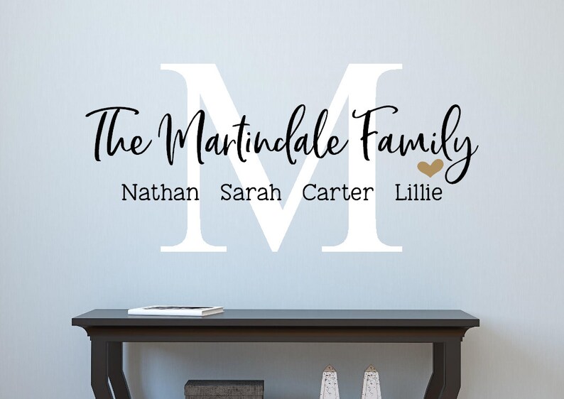 Last Name Wall Decal Custom Last Name Decal Custom Family | Etsy