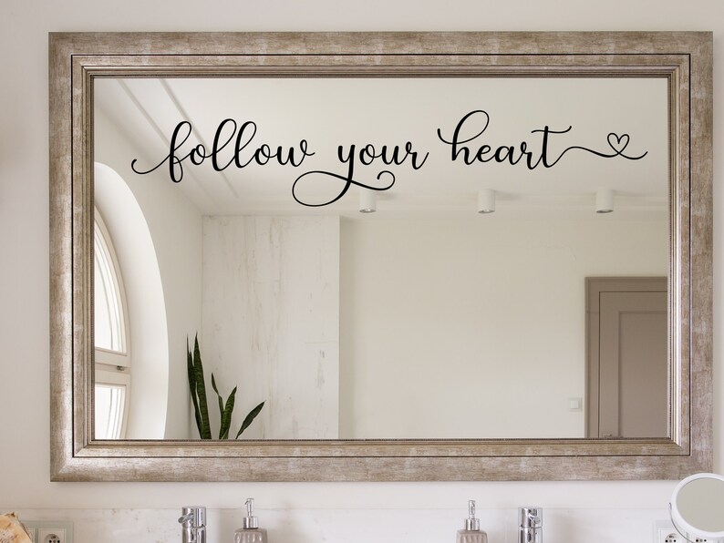 Follow Your Heart Wall Decal Follow Your Heart Wall Art - Etsy
