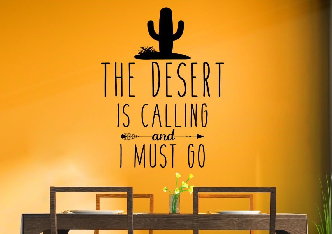 Desert Wall Decal - Desert Wall Art - Desert Wall Decor - Desert Decal ...