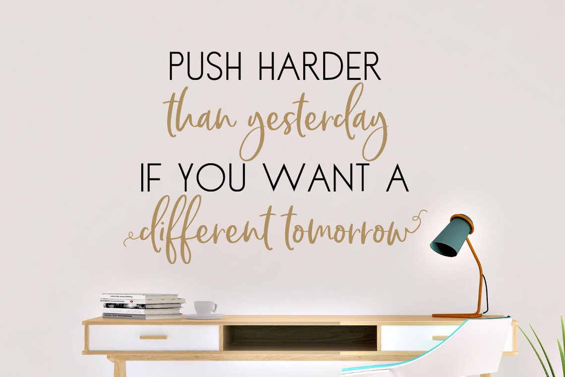 Motivation Wall Decal - Classroom Wall Decal - Workout Wall Decal ...