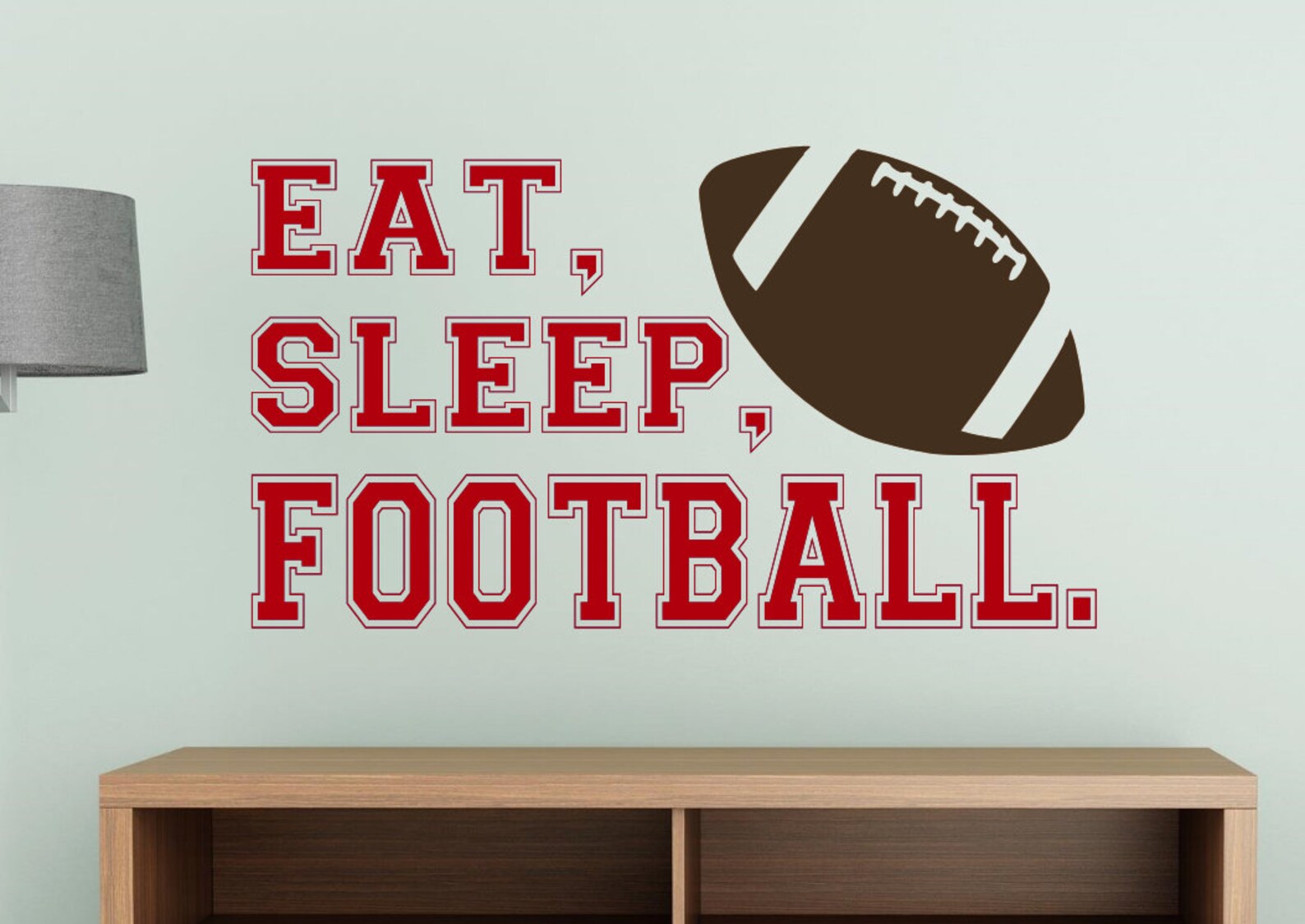 Football Wall Decal Football Vinyl Decal Football Wall - Etsy