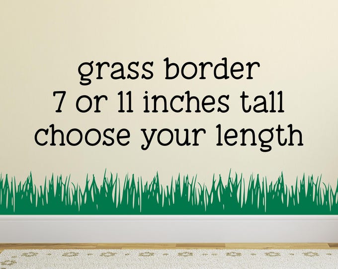 Grass Vinyl Sticker Art Wall Decals Nursery Bedroom Jungle Decor Kids ...