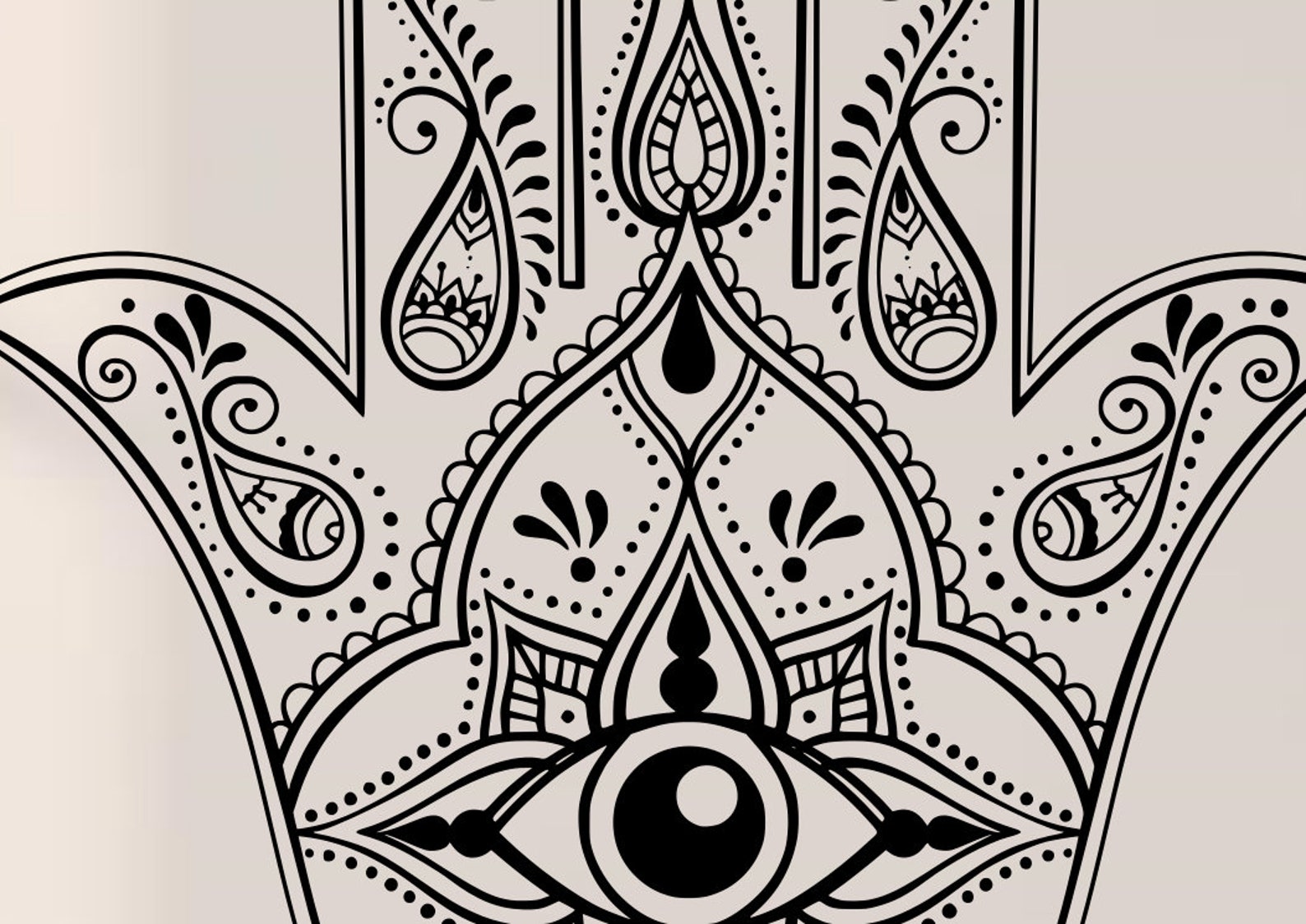 Hamsa Wall Decal Hamsa Vinyl Decal Hamsa Wall Art Hand of - Etsy