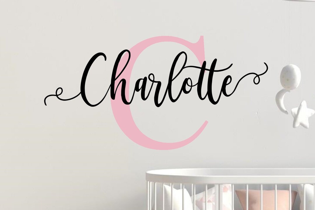 Girls Name Decal Girls Name Wall Decal Girls Name Nursery - Etsy