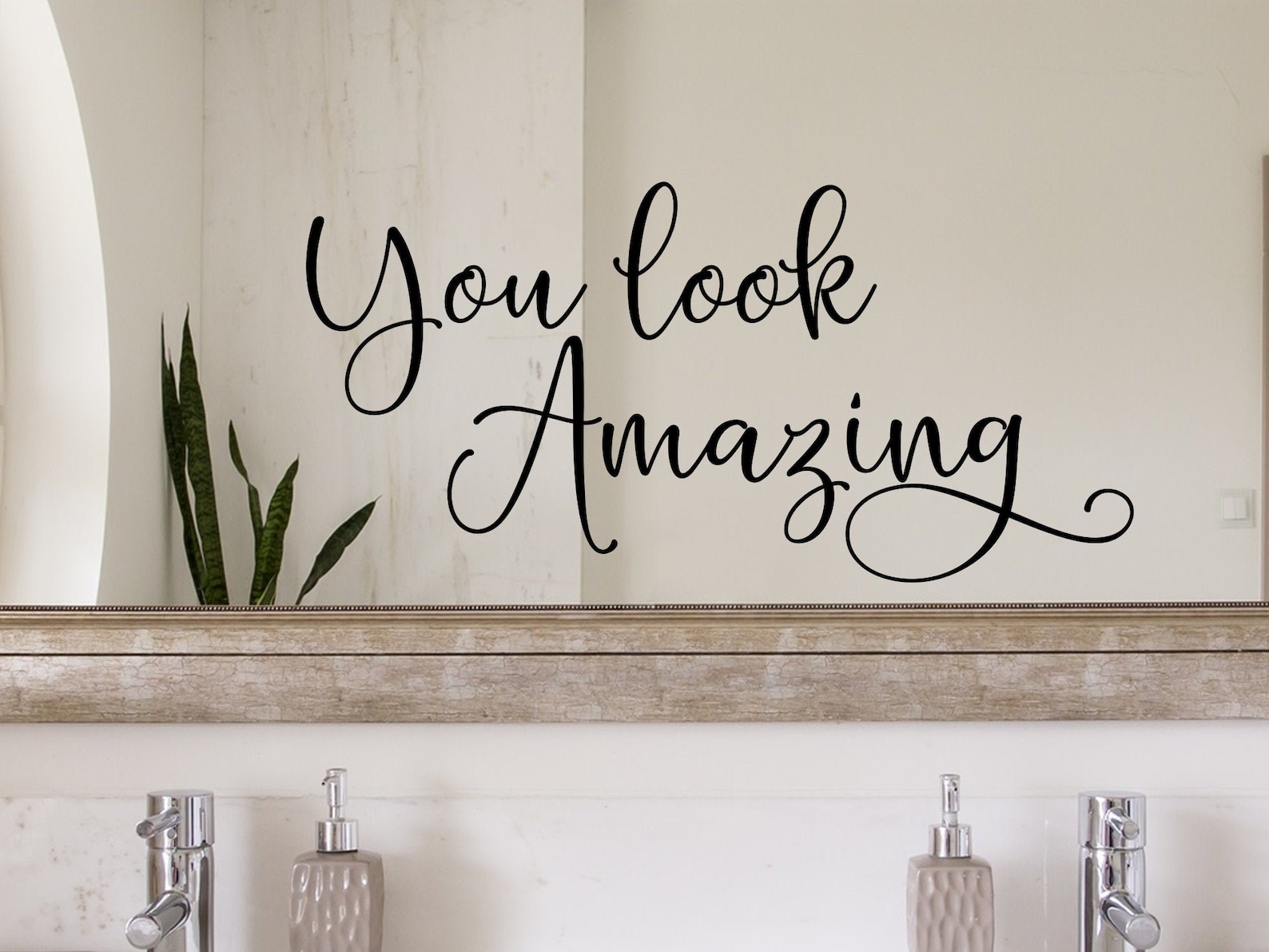 You Look Amazing Decal You Look Amazing Mirror Decal Salon | Etsy