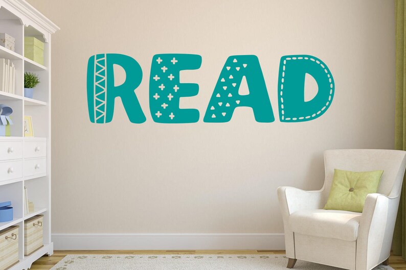 One Color Read Decal - Read Wall Decal - Reading Nook Wall Decal ...