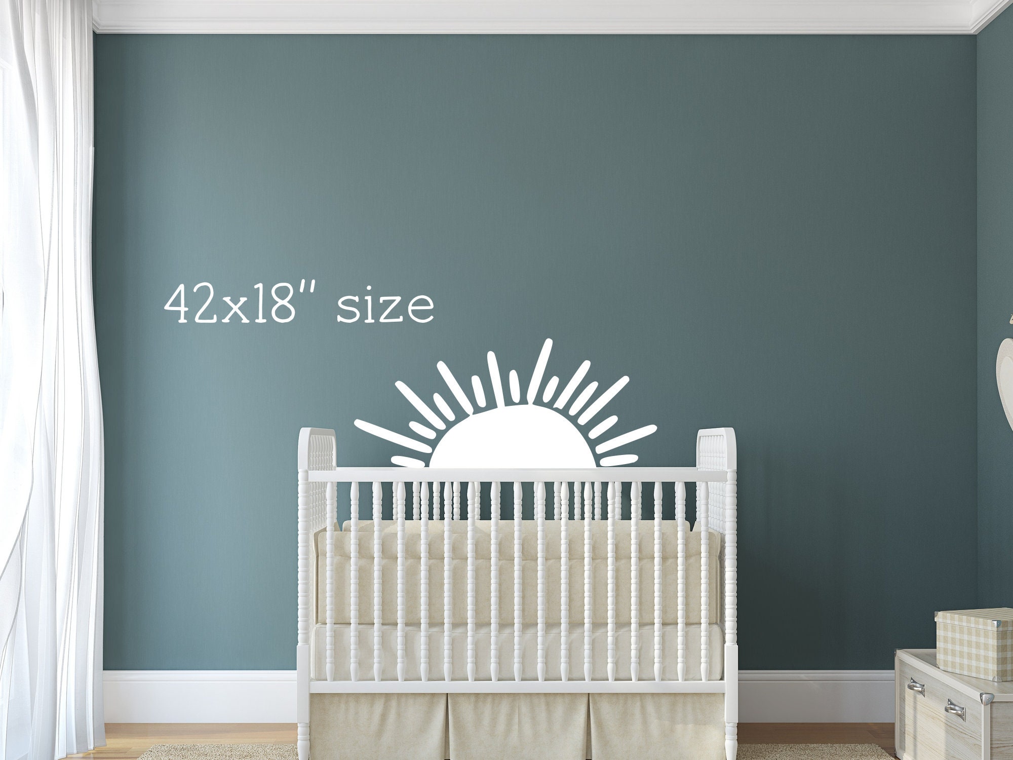 Half Sun Wall Decal Half Sun Vinyl Decal Half Sun Decal | Etsy