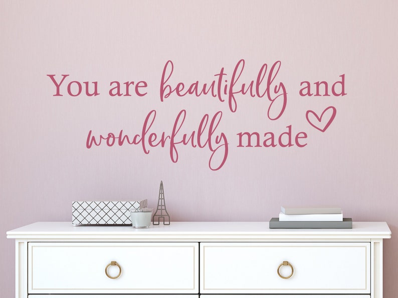 You Are Beautifully and Wonderfully Made Wall Decal Mirror - Etsy