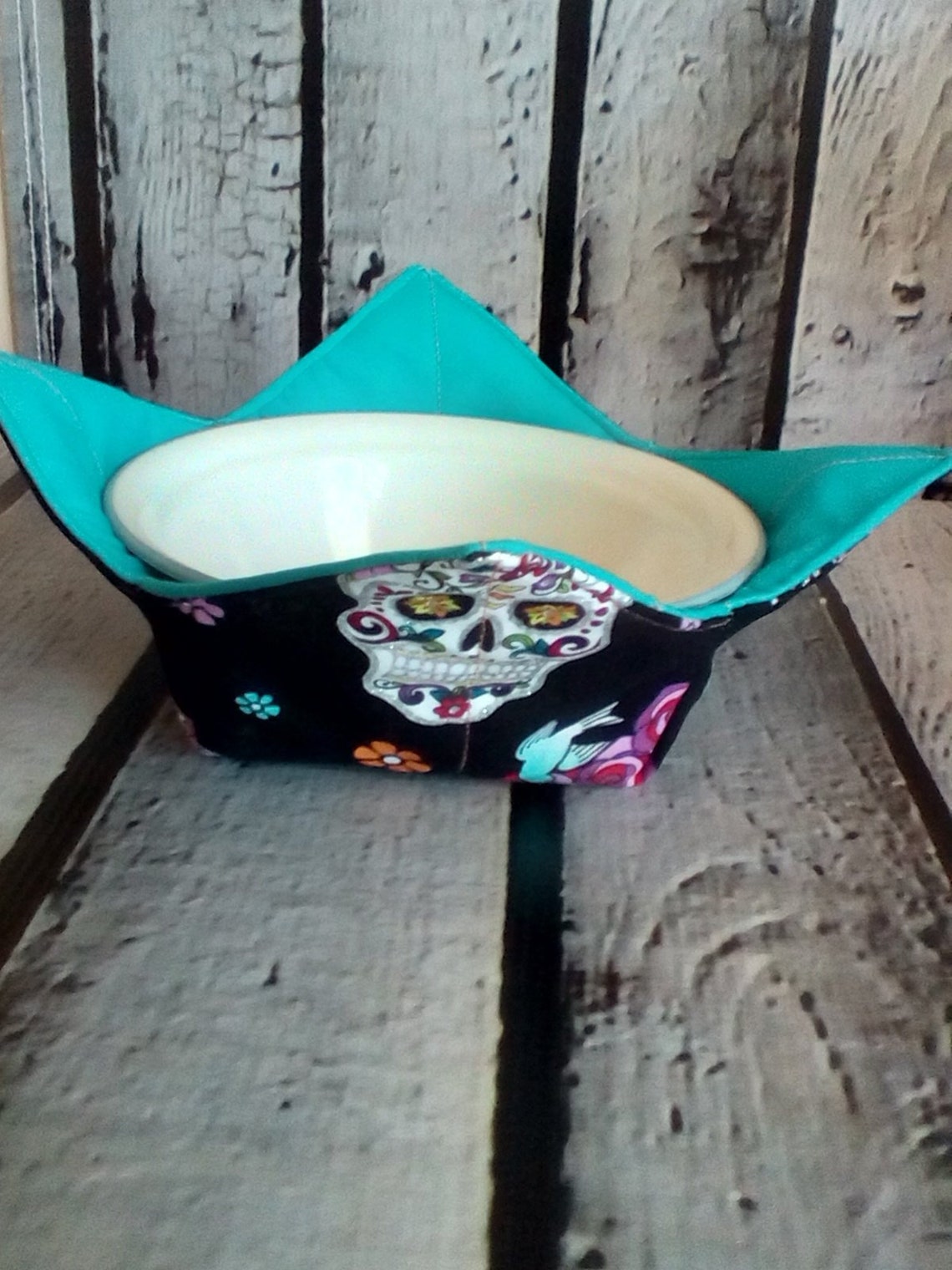 Skull Microwave Bowl Cozy - Etsy