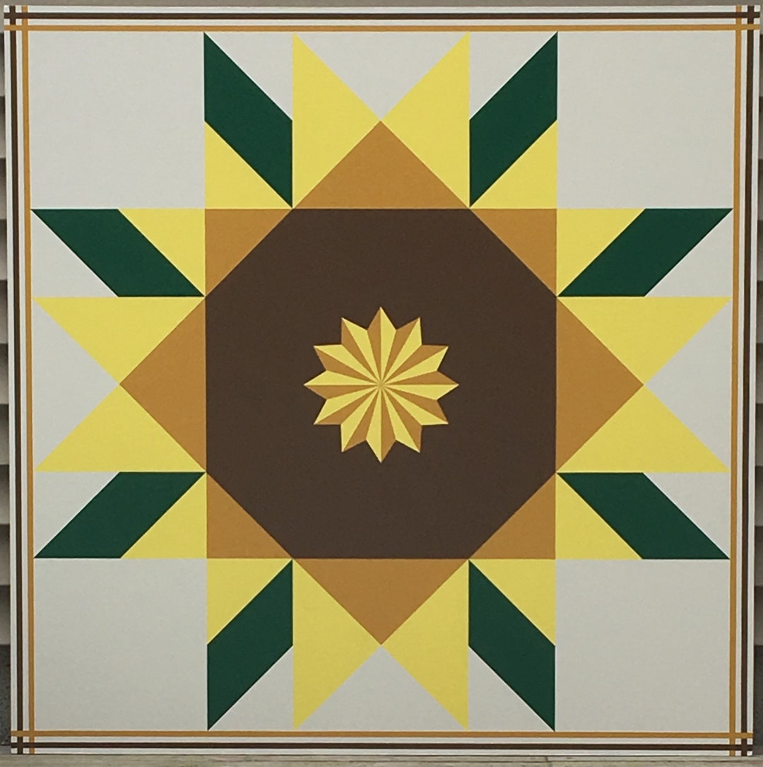 Barn Quilt,summer SUNFLOWER Hand-painted Barn Quilts, Hand-crafted Barn ...
