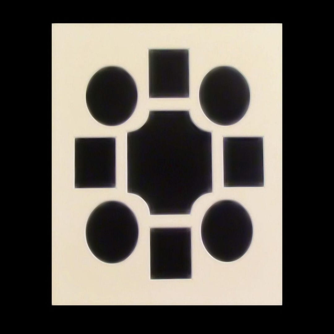 Picture Frame Mat 9 Multiple Opening Collage Matting With Ovals and ...