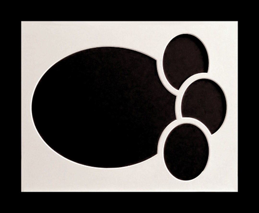 Four 4 Oval Picture Framing Mat 11 X 14 Inch for One 8 X10 and Three 3 ...
