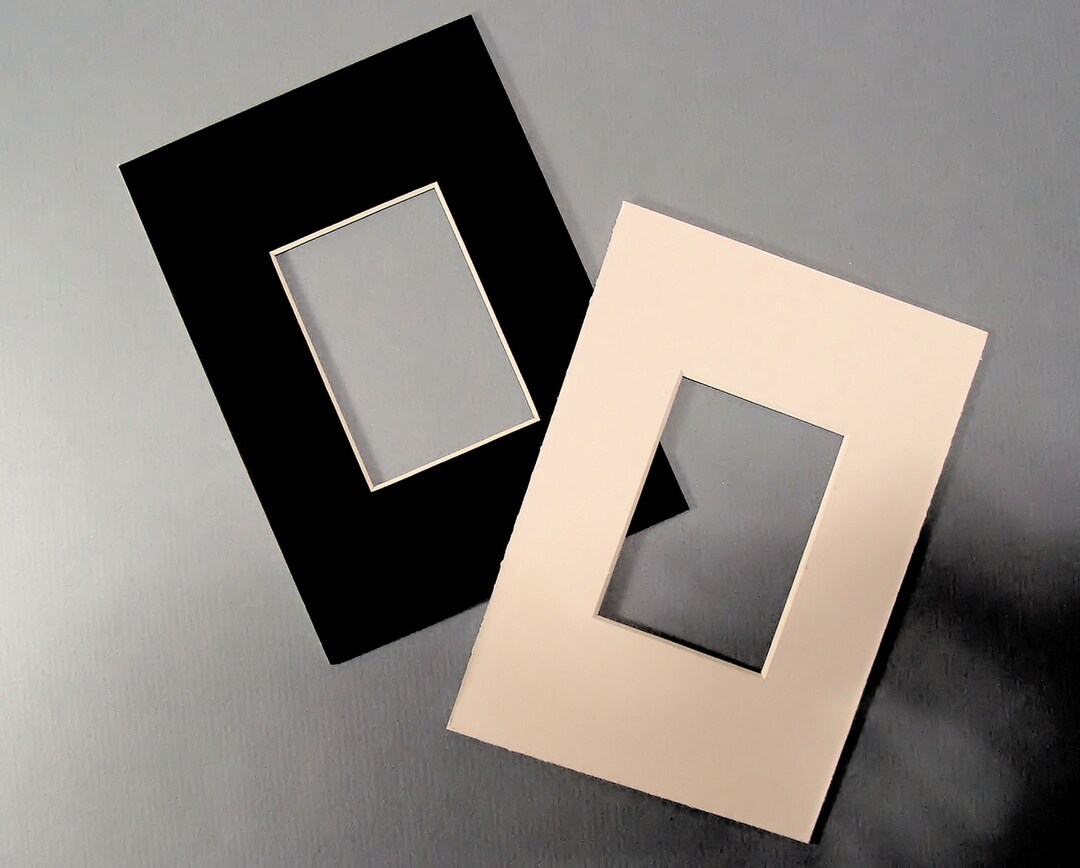 6 ACEO Frame Mats for 2.5x3.5" Art or Photos – Black, White, or Mixed ...