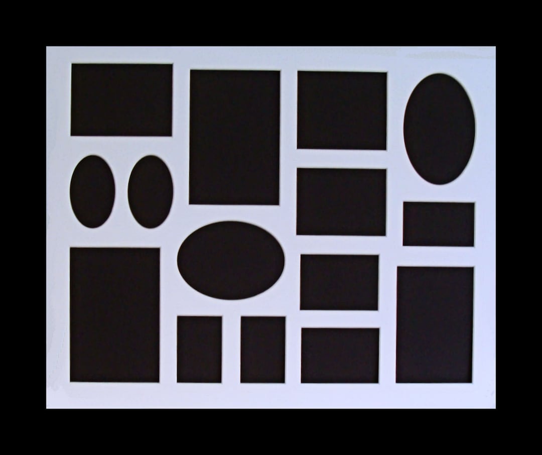 Collage Picture Mat for 16x20 Inch Frame: Holds 15 Photos, Largest ...
