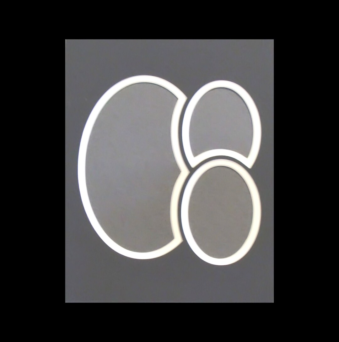 Photo Frame Mat 3 Oval Multi Opening 8x10 Picture Framing Collage ...