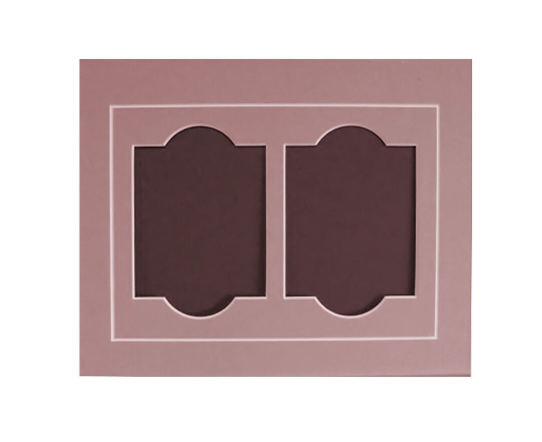 Photo Frame Mat Two Fancy Openings for 3.5 X 5 Inch Photos Fits 8x10 ...