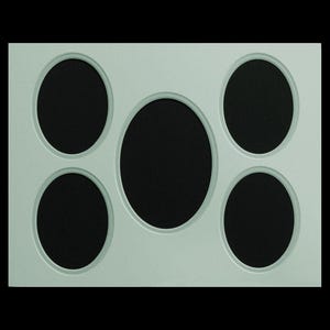Picture Frame Matting 5 Oval Openings in Multi Opening Collage Mat Fits ...