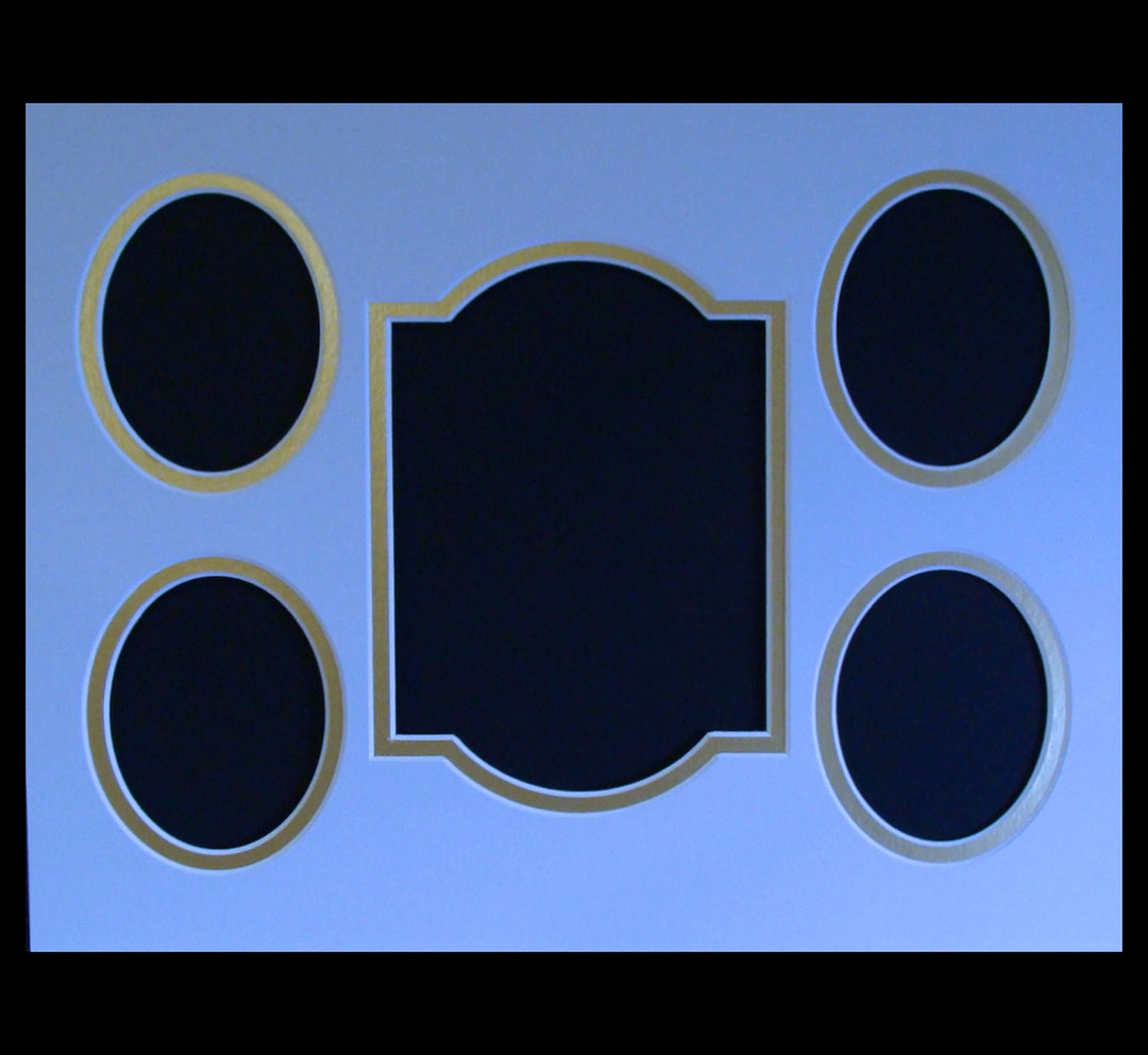 Picture Frame Mat 5 Multiple Opening Collage Matting With Ovals and ...