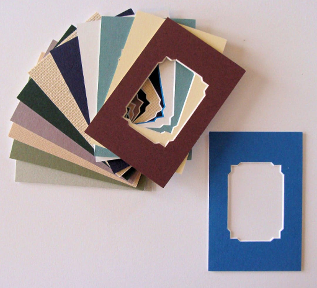 6 Picture Framing Mats for Trading Cards, Photos, Aceos: Fancy Corners ...
