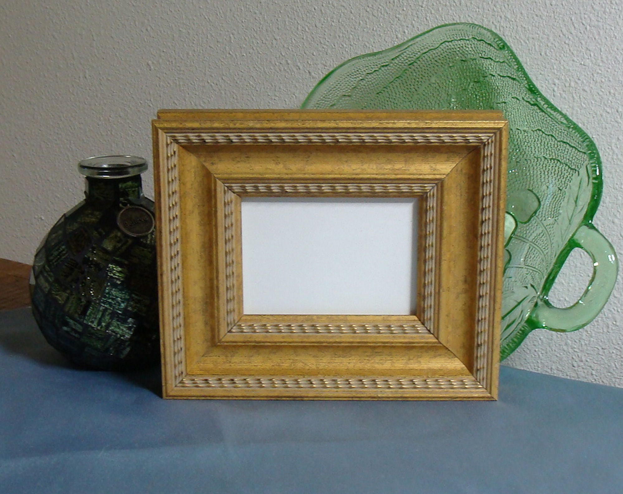 Gold Wood Picture Frame for ACEO Art Cards, Miniatures, Small Prints ...